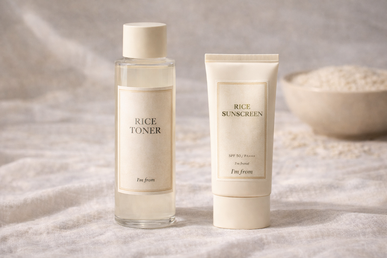 I’M FROM Rice Toner & Sunscreen - Daily Skincare Essentials – Khayest